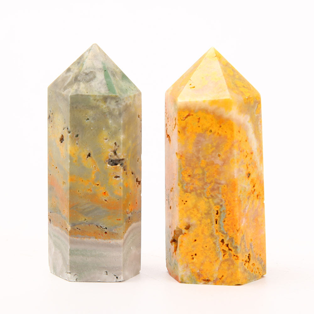 Bumble Bee Jasper Crystal Points 2.5" Set | Healing Sounds