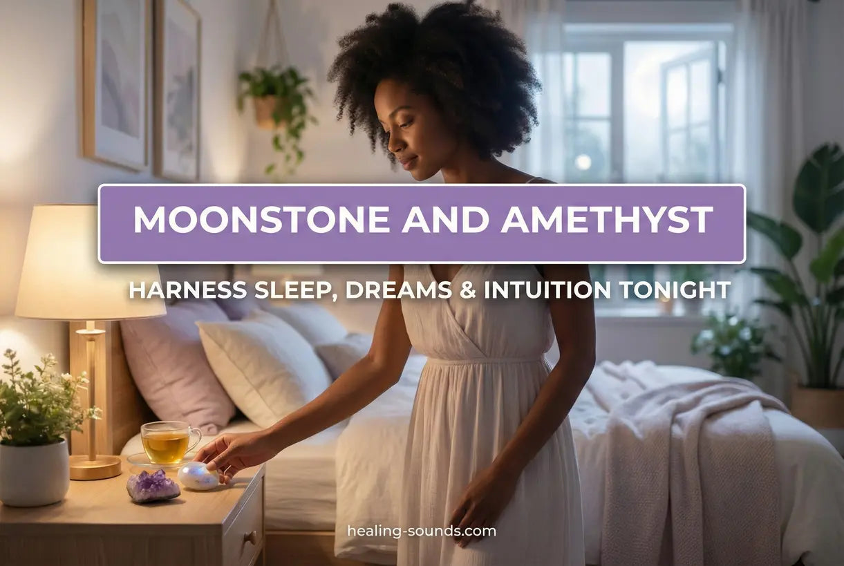 Moonstone and Amethyst: Sleep, Dreams & Intuition Benefits