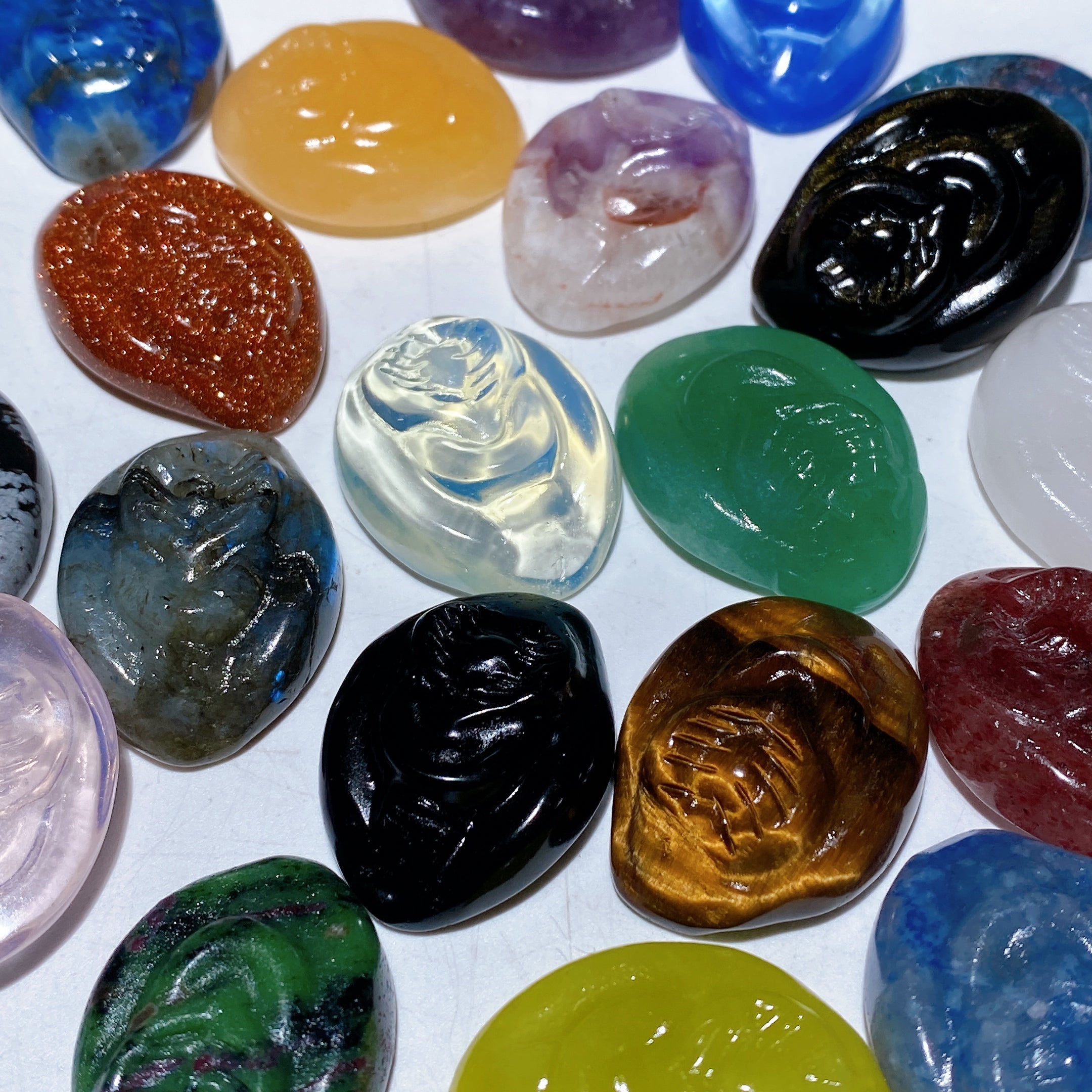Mixed Crystal Figurines 1-inch Healing Carvings