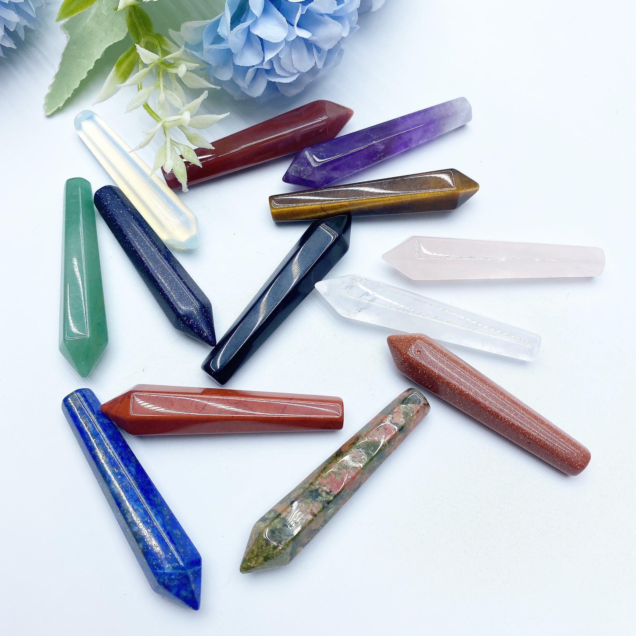 Mixed Crystal Hexagonal Point 1.9 Inch | Healing Sounds