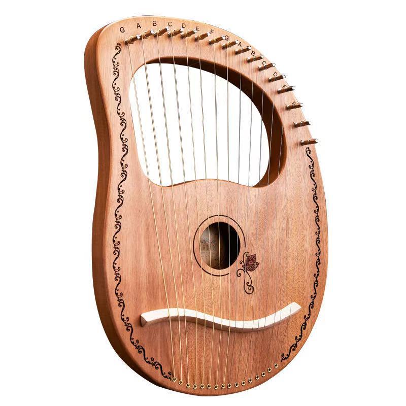 Buy 16-String Lyre Harp with Butterfly Engraving