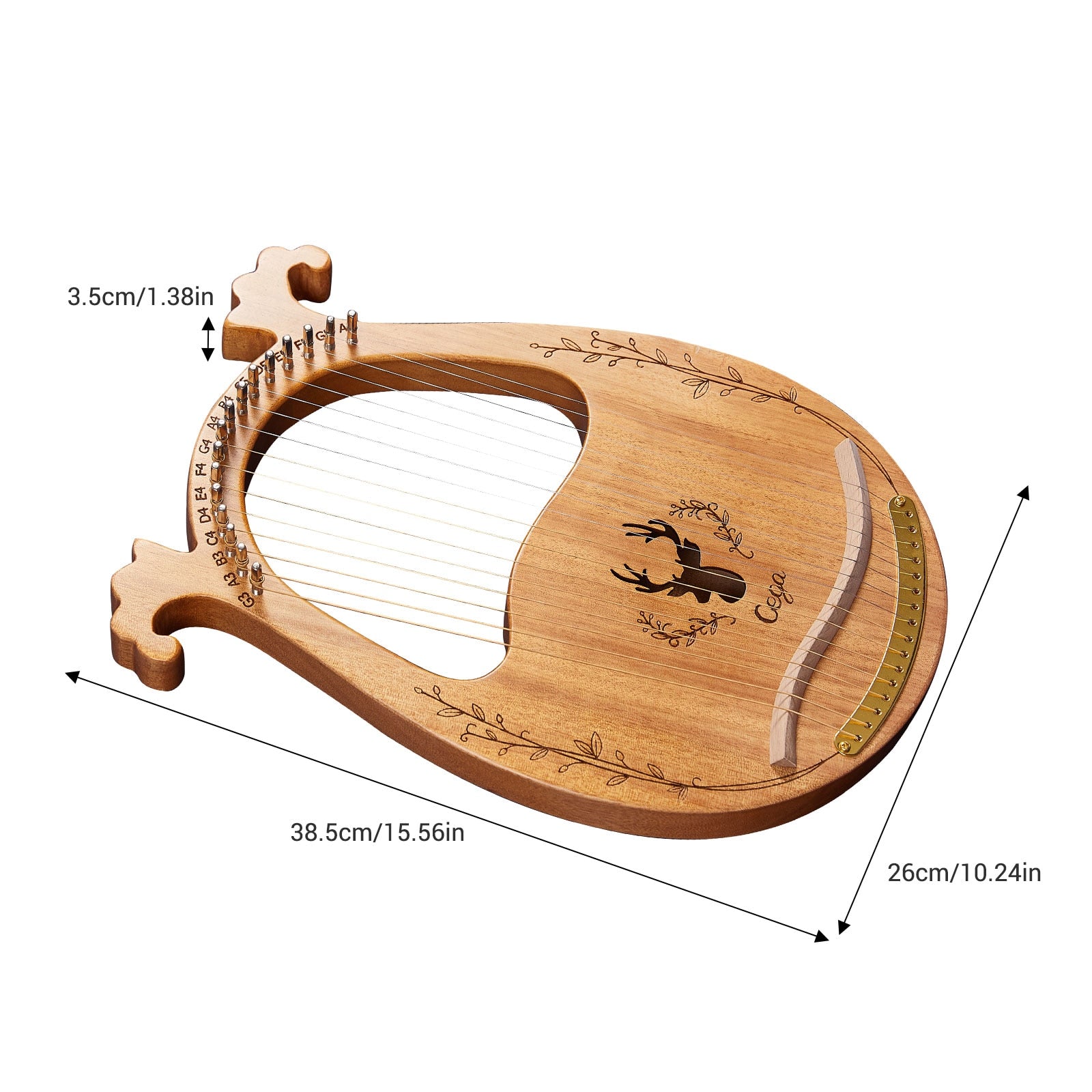 Buy Cega 19-String Lyre Harp - For Sale Now