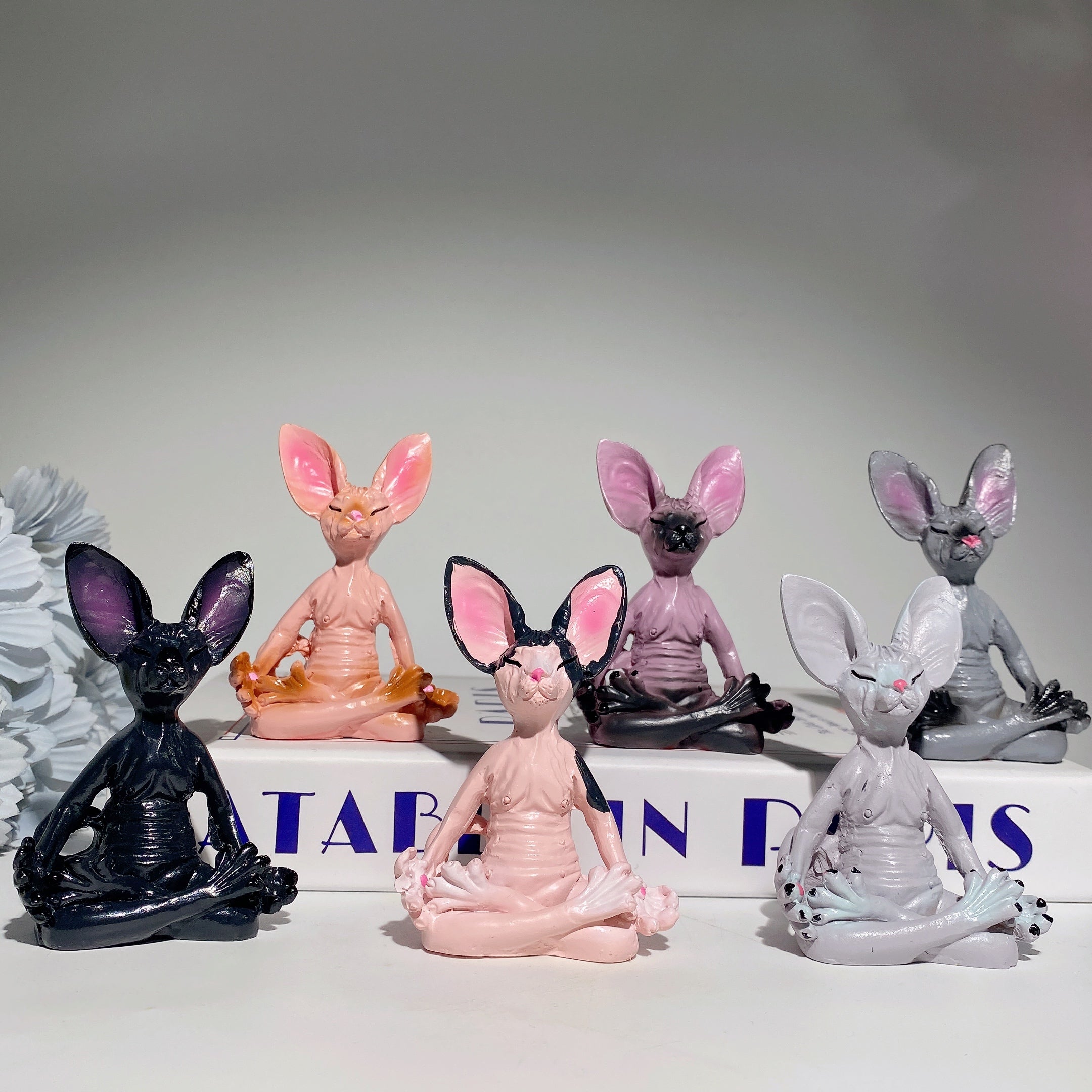 3.1" Crystal Sphynx Cat Statue for Meditation | Healing Sounds