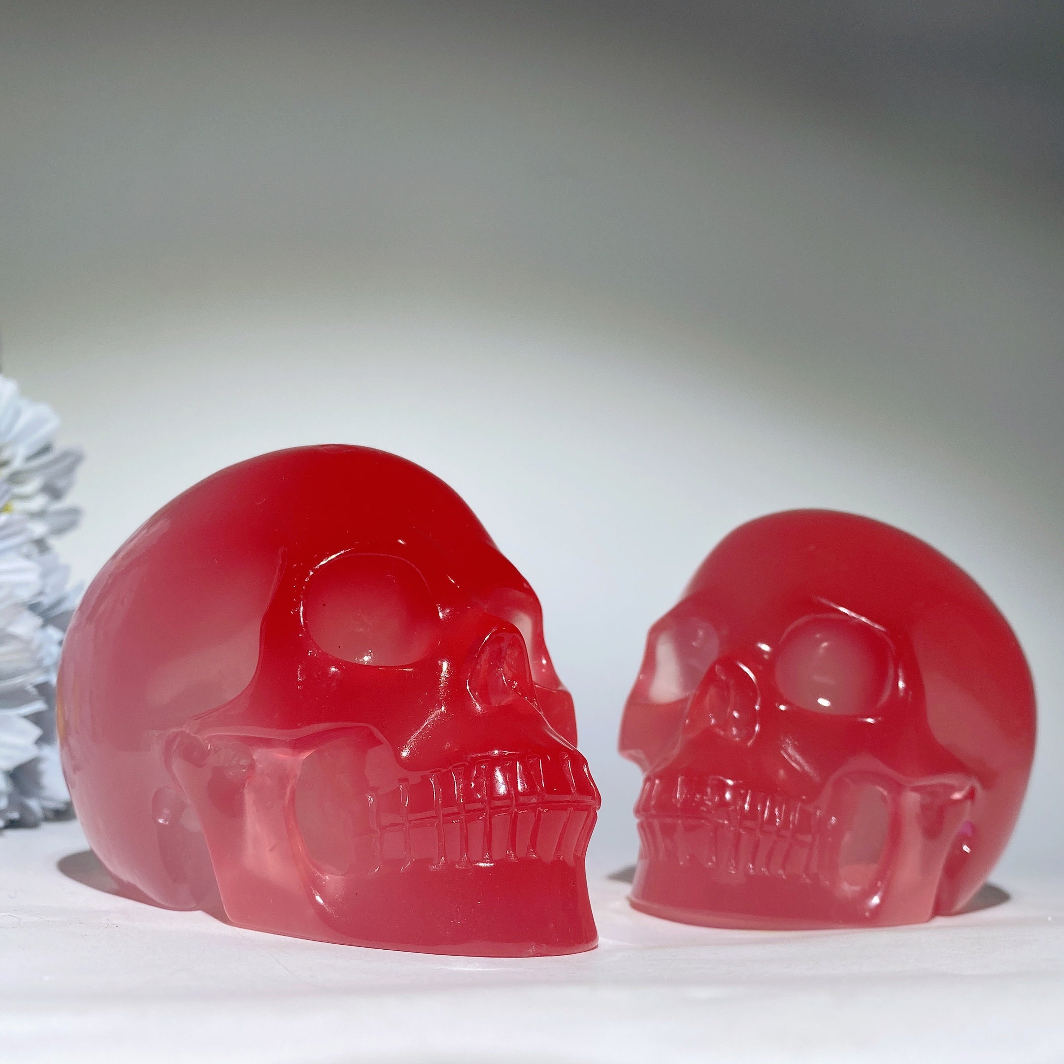 UV Reactive Resin Crystal Skull 3.8 inch | Healing Sounds