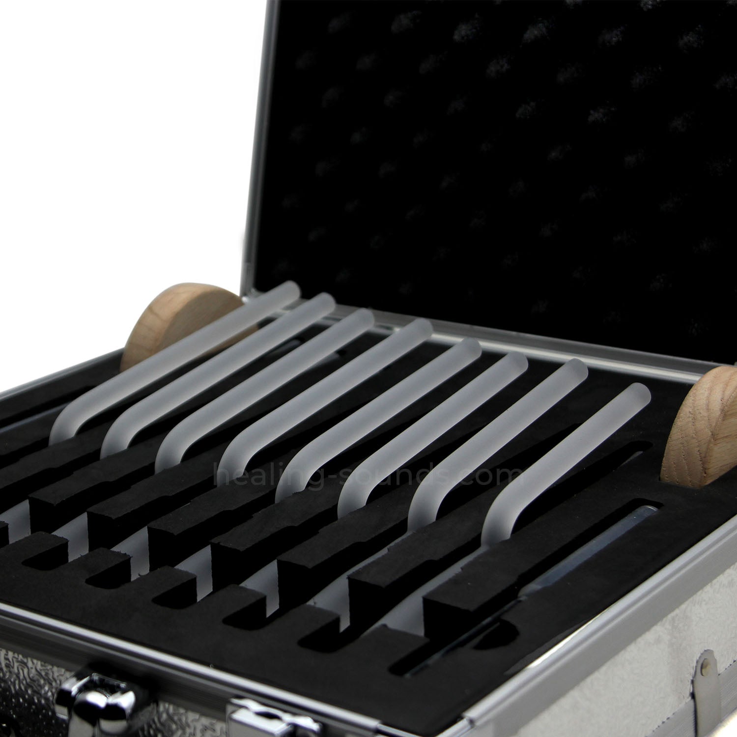 432 Hz Frosted Crystal Tuning Fork Set for sale - 10/20 mm
