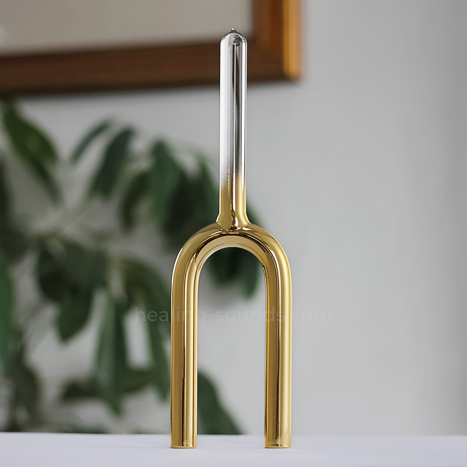 Gold Plated Crystal Tuning Fork - 432 Hz Gold Tuning Fork