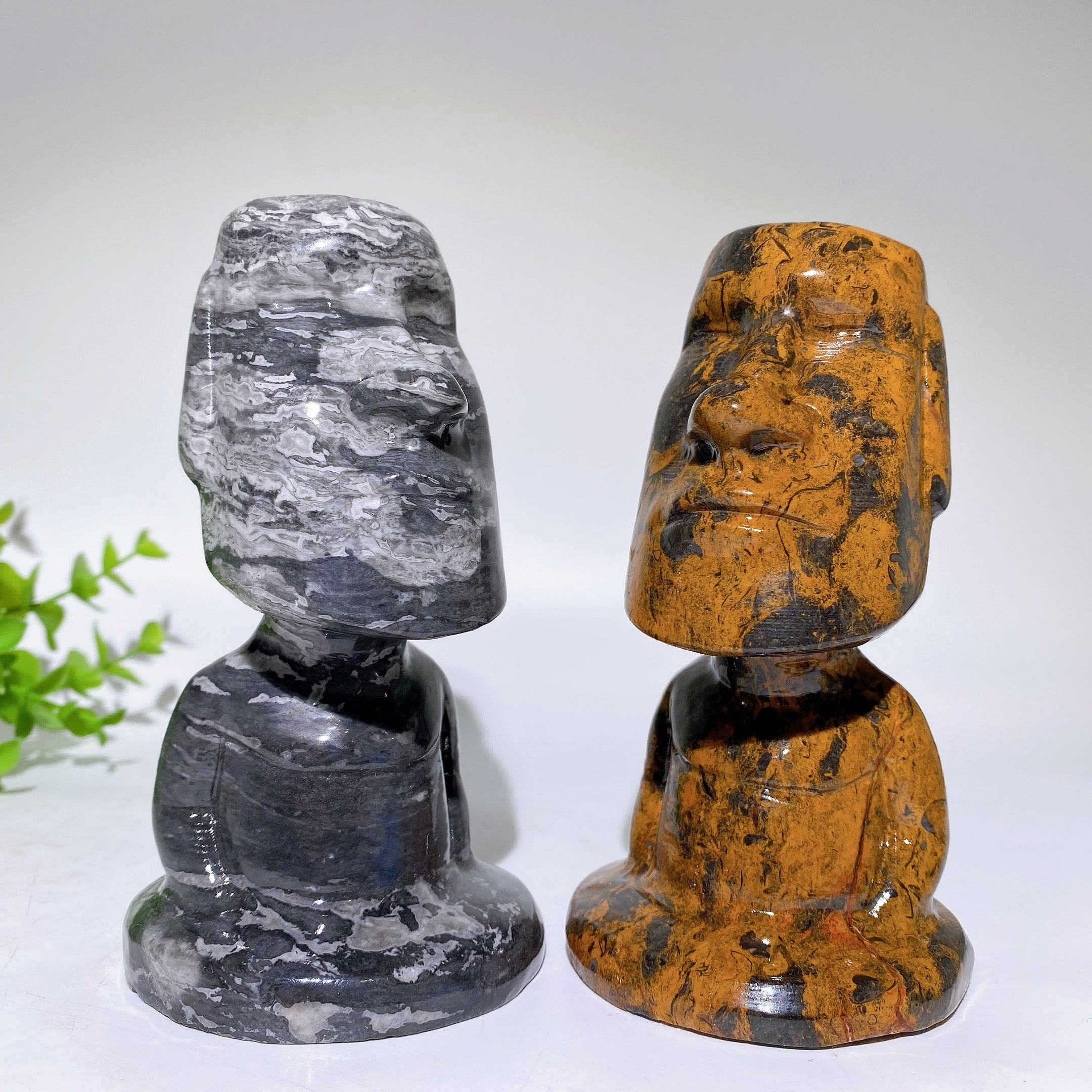 Picasso Stone 5.2inch Moai Spiritual Statue | Healing Sounds