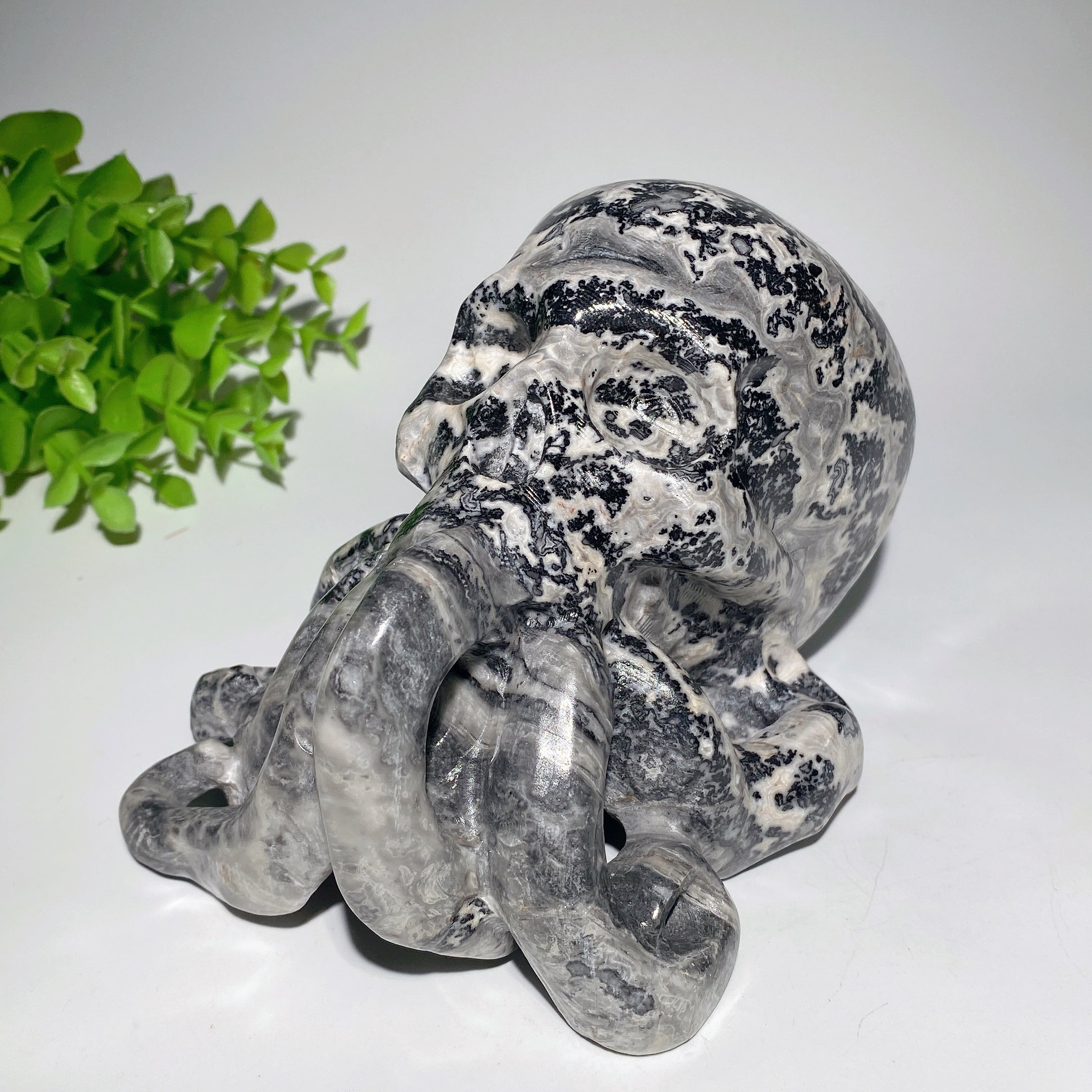 Picasso Stone Octopus Skull Figurine | Healing Sounds