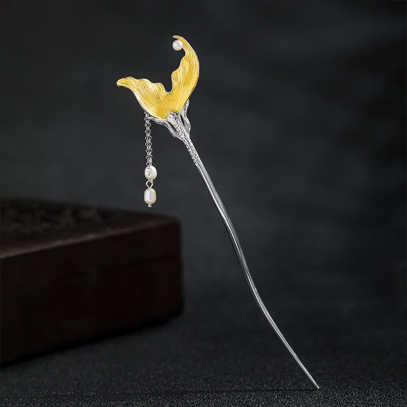 Chinese Fish Tail Hairpin in Sterling Silver | Healing Sounds