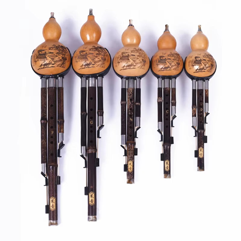 Buy Bamboo Hulusi Flute - Three-Tone Calabash Instrument