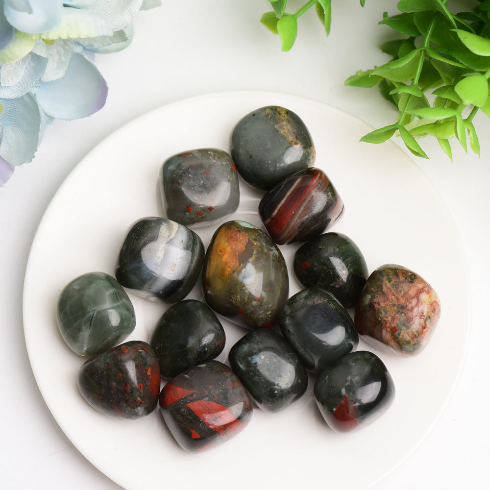 Blood Stone Tumbled 2cm Crystals for Healing | Healing Sounds