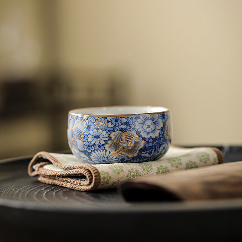 Ceramic Lotus Tea Cup Set 140ml | Healing Sounds