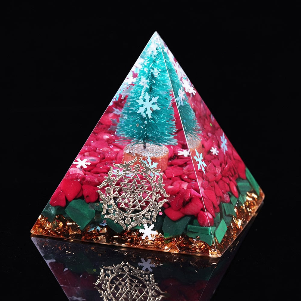 Christmas Blessings Orgone Pyramid for Sale