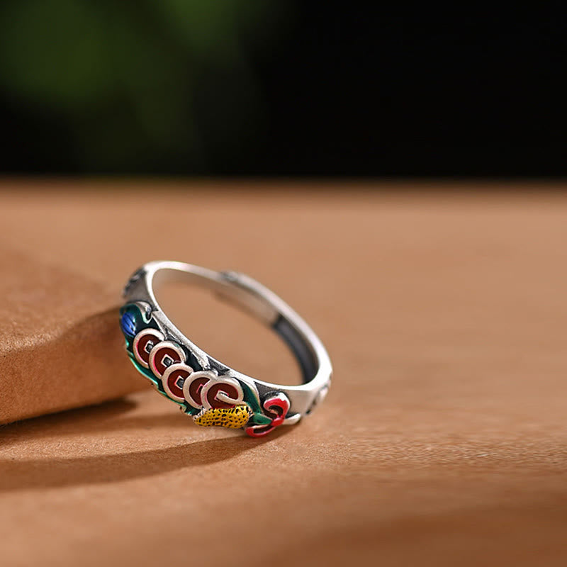 Feng Shui Five Emperor Coins Wealth Ring | Healing Sounds