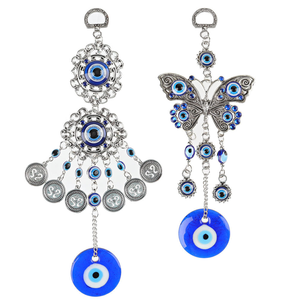 Evil Eye Butterfly Hanging Charm | Protection & Positivity