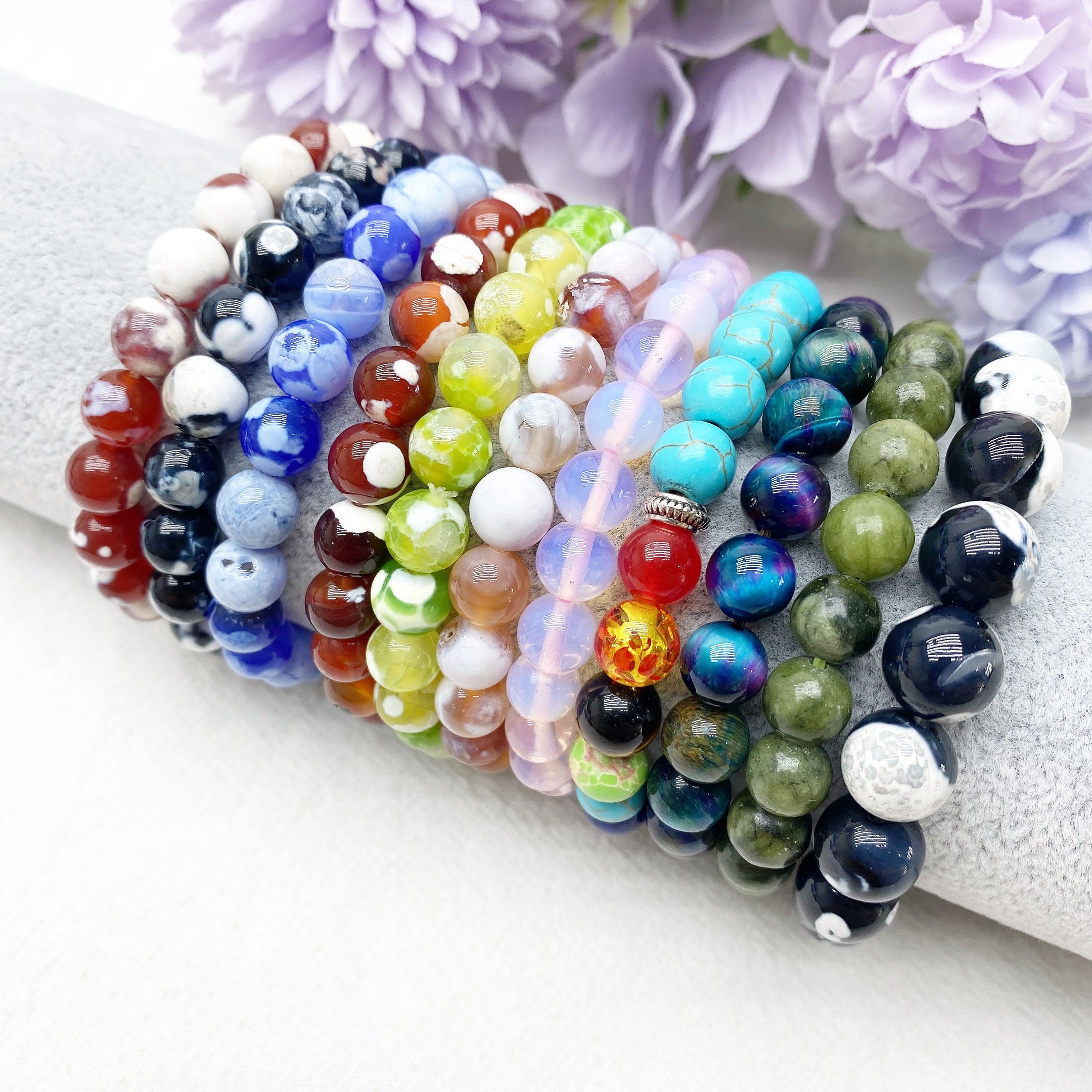 Galaxy Tiger Eye & Orca Onyx Bracelet 8mm | Healing Sounds