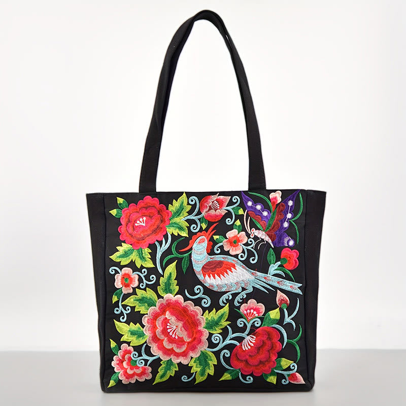 Magpie Embroidery Canvas Bag | Spiritual Accessories