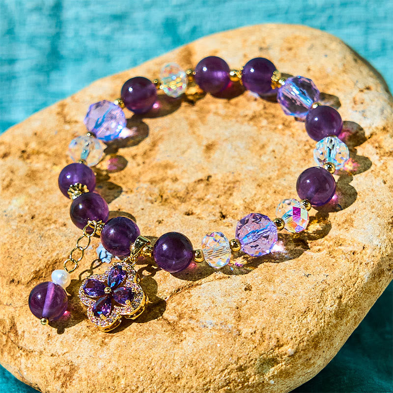 Amethyst Pearl Transformation Bracelet | Healing Sounds