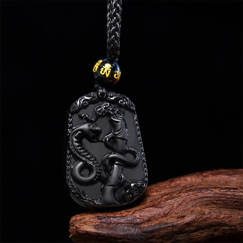 Chinese Zodiac Obsidian Necklace | Purification & Fulfilment