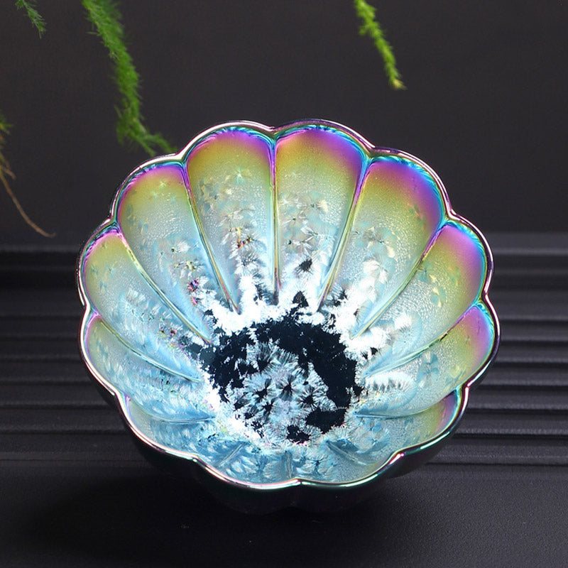 Rainbow Jianzhan Ceramic Teacup for Zen Decor | Healing Sounds