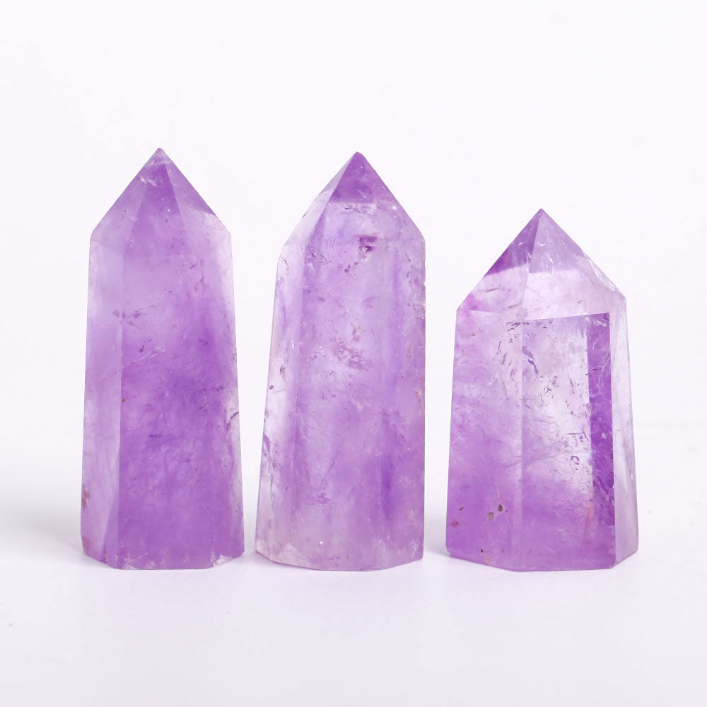 Amethyst Crystal Points 2-3in Set | Healing Sounds