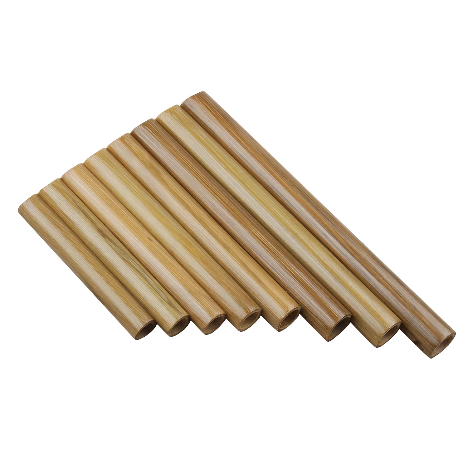 Pan Flute for Sale - Small Brown 8 Pipes Instrument