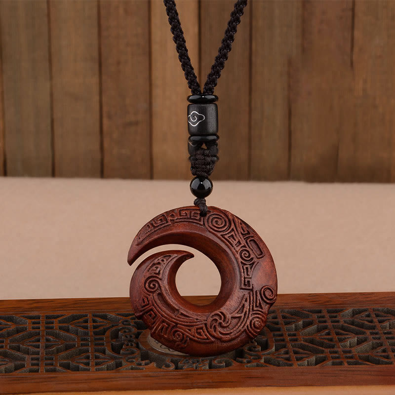Spiritual Protection Necklace with Red Sandalwood & Ebony Wood ...