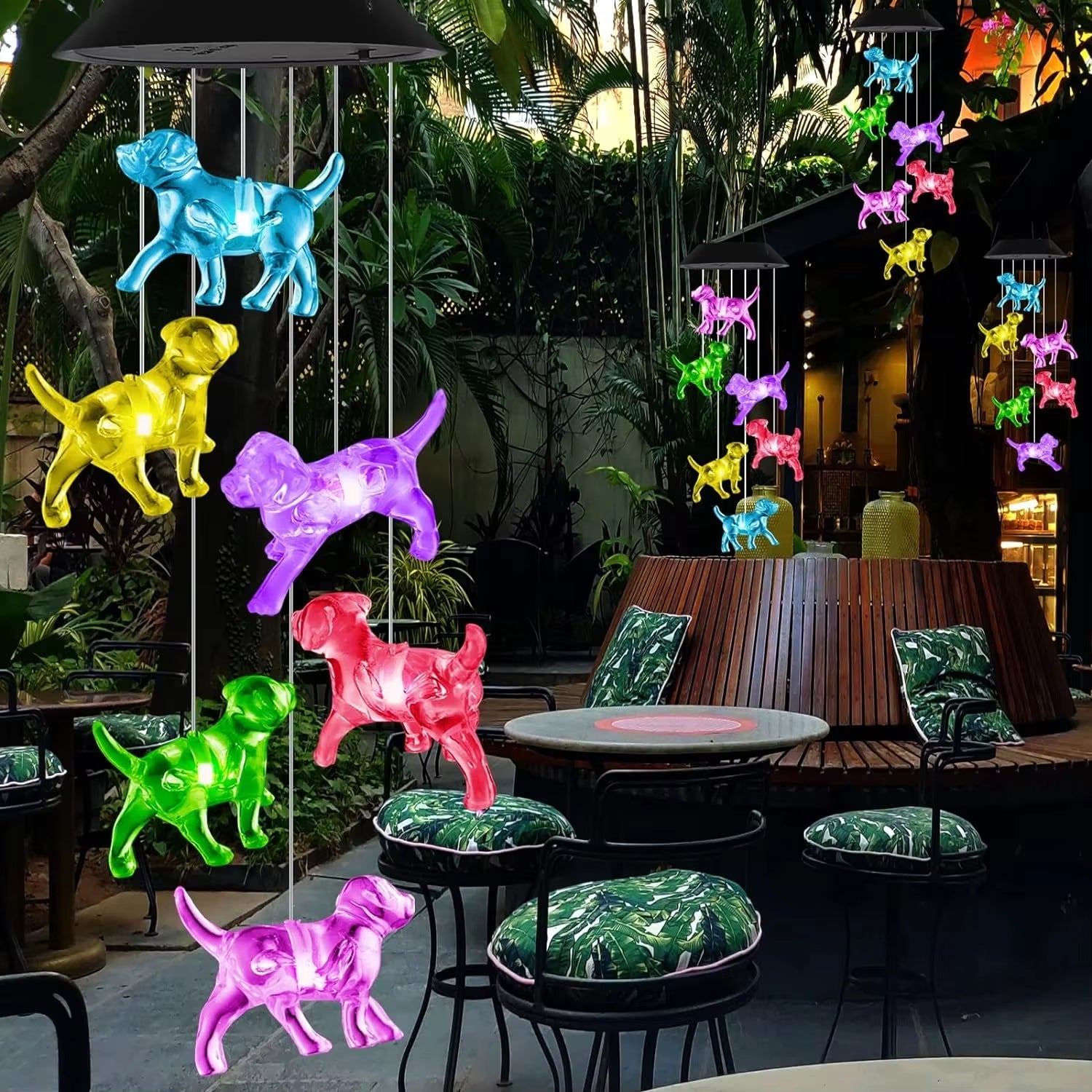 Solar Dog Wind Chime Light for Sale - Outdoor Decor